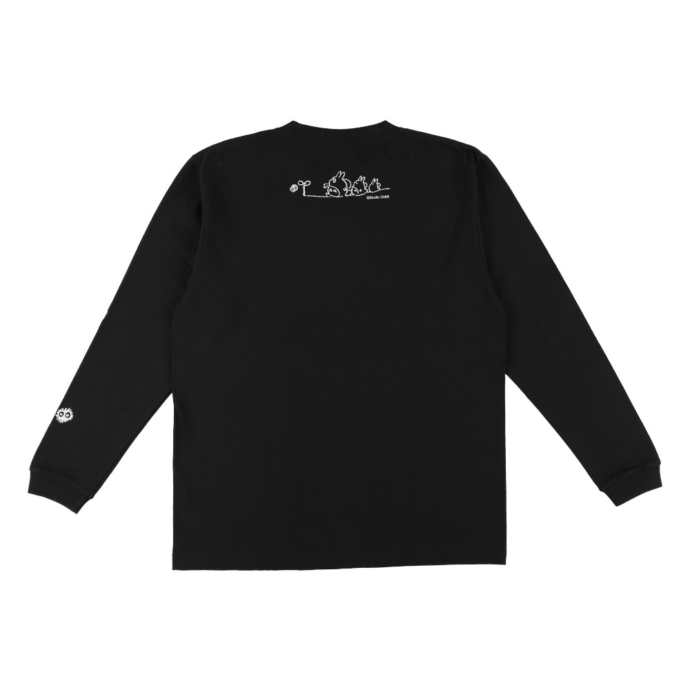 トトロファンドグッズ 長袖Tシャツ (ふろしきトトロ) 黒 [P193] | どんぐり共和国そらのうえ店